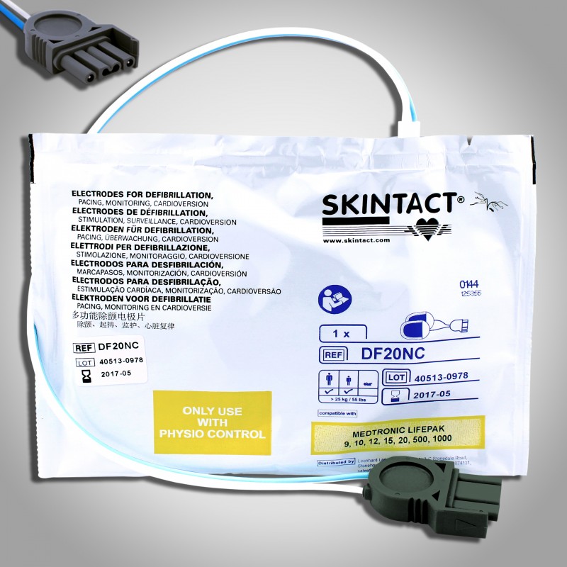 Skintact Physio Controls DF20NC Defibrillation Pads Pre Connect Skintact Physio Controls DF20NC Defibrillation Pads Pre Connect